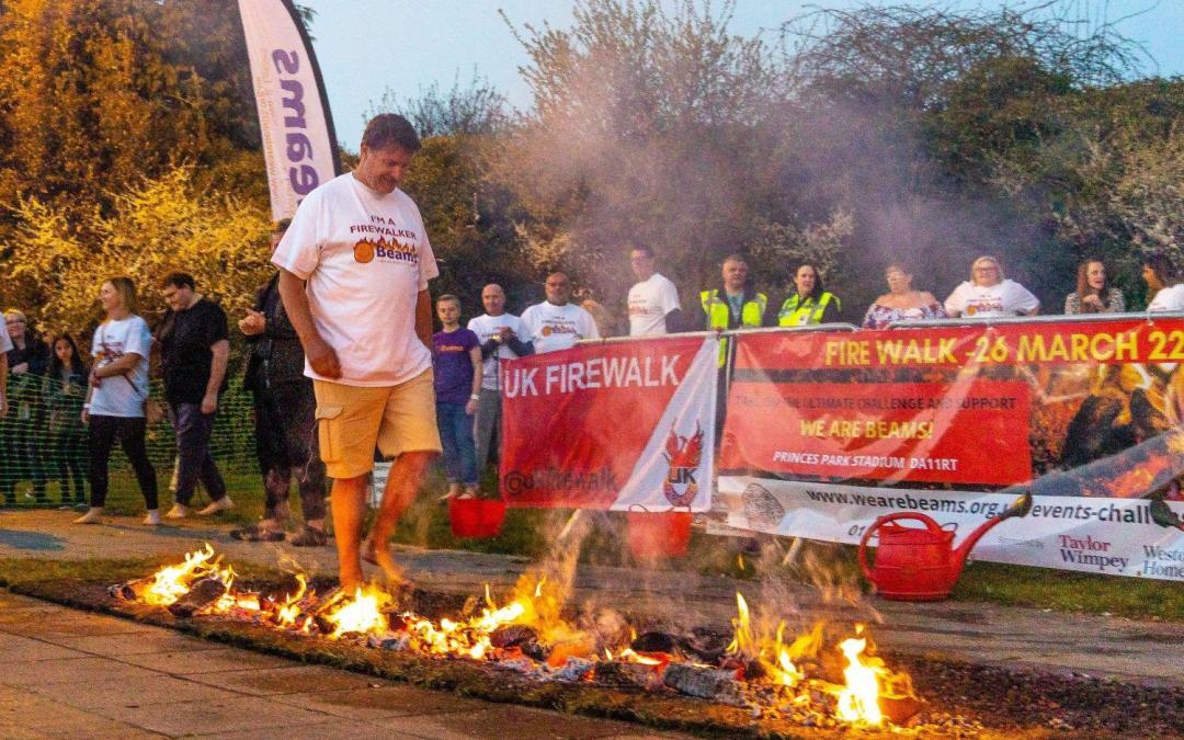 Firewalkers raise a blazing hot £14,000 for local charity We Are Beams ...